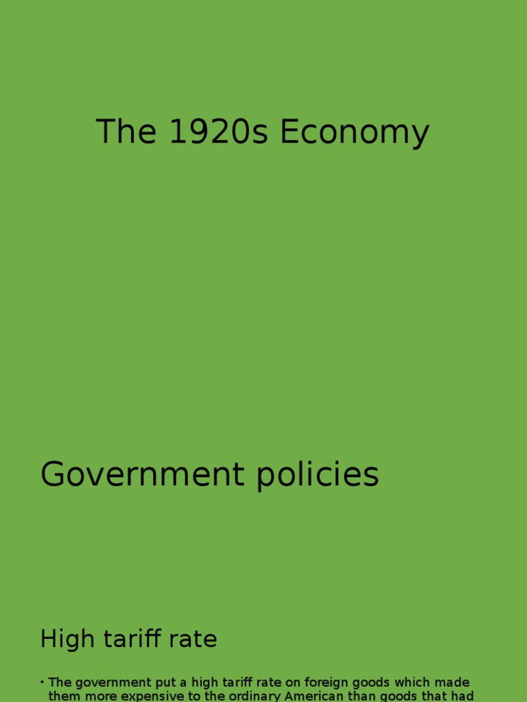 The 1920s Economy | PDF | Taxes | Advertising