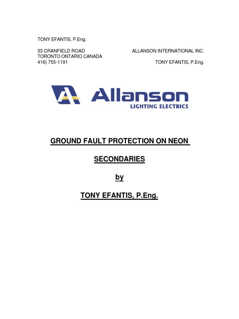 Ground Fault Protection | PDF | Transformer | Electricity