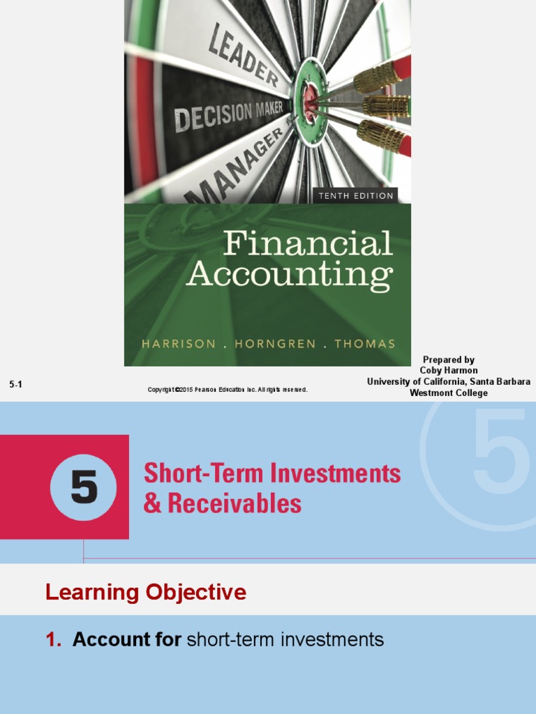 CH.5 Short-Term Investments & Receivables | PDF | Debits And Credits ...