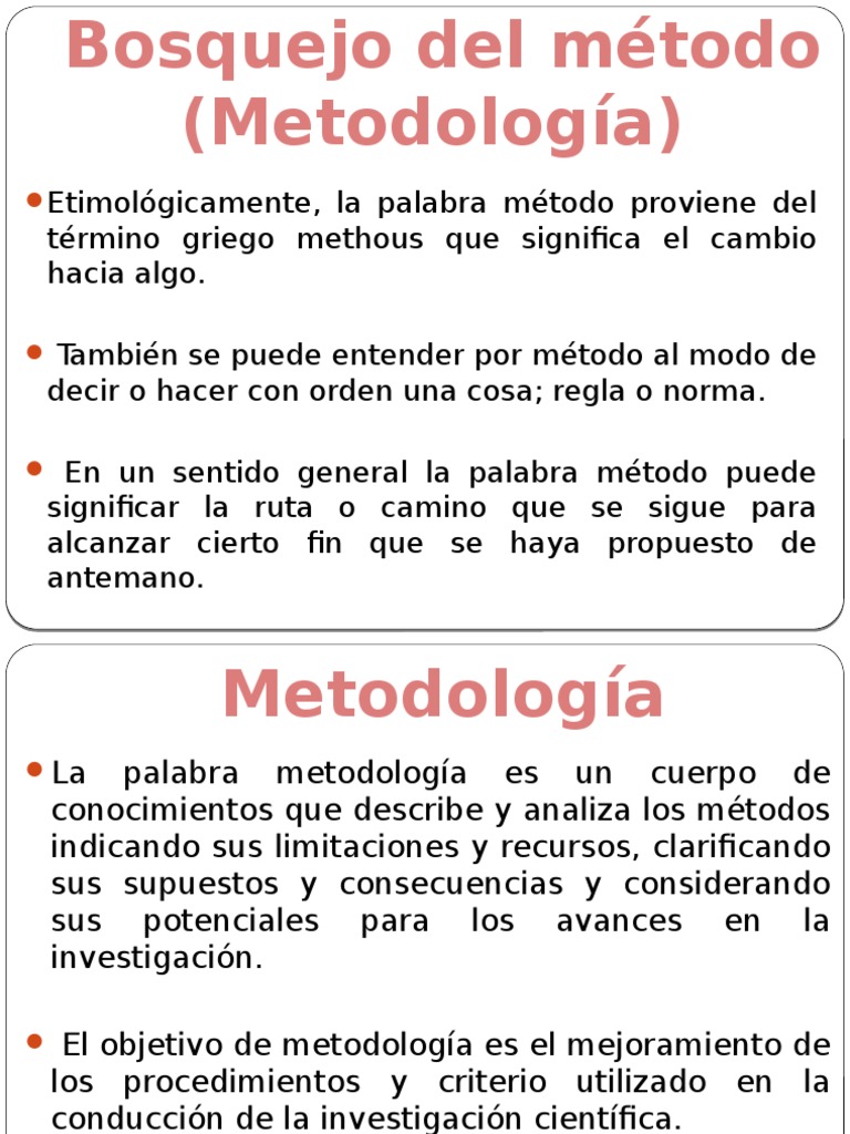 2.2 Bosquejo Del Método (Metodologia) | PDF | Razonamiento inductivo ...