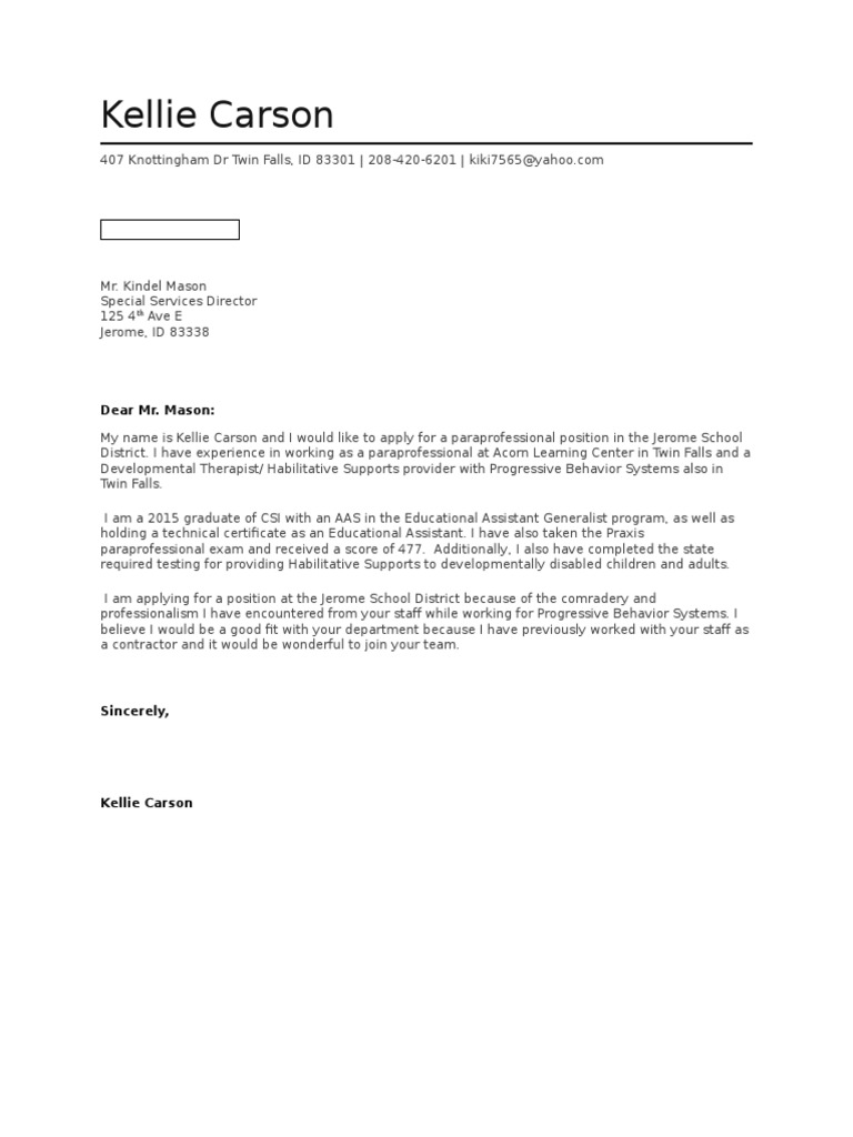Cover Letter | PDF