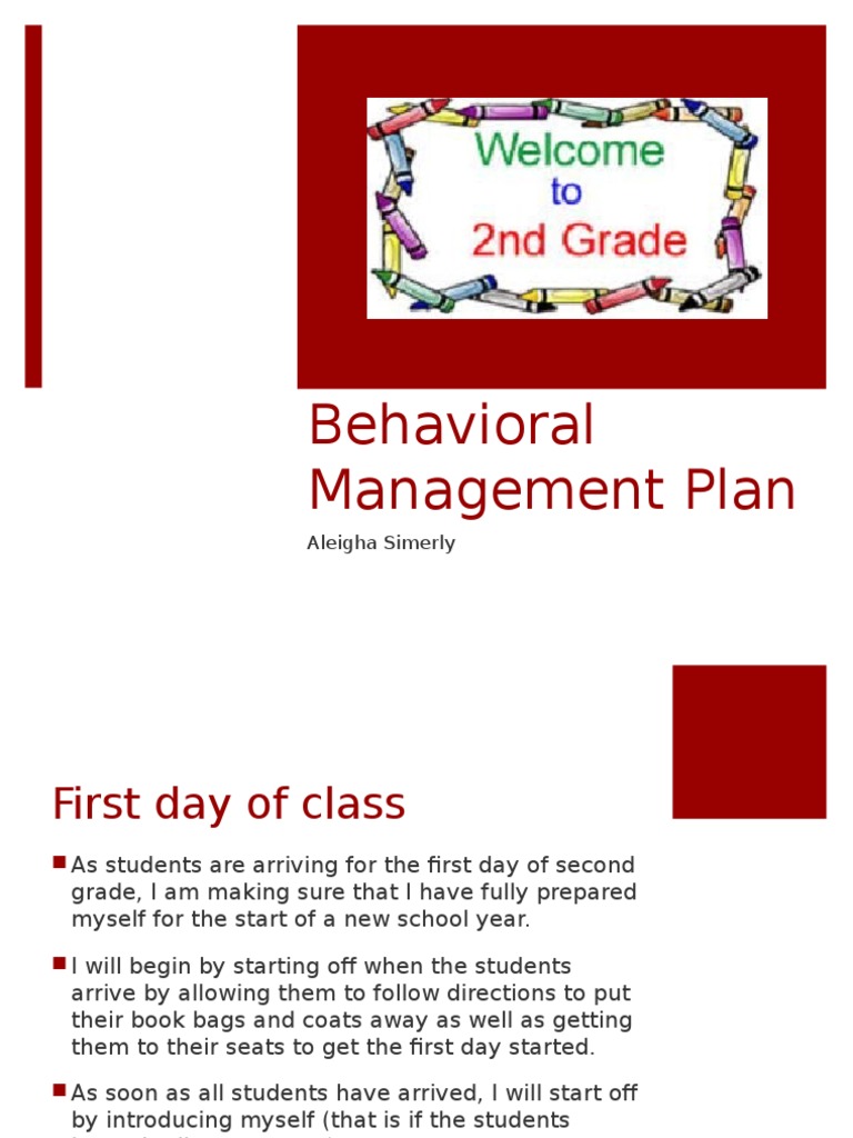 Behavior Plan | PDF | Classroom | Homework