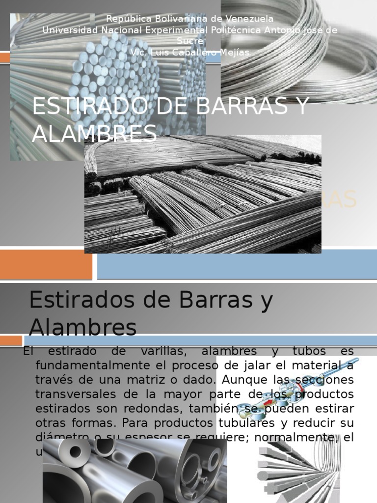 Estirado de Barras y Alambres | PDF | Ingeniería mecánica | Industrias