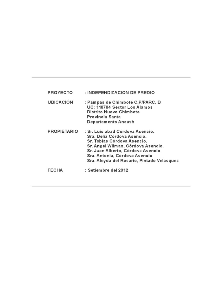 Memoria Descriptiva ALEYDA PINTADO VELASQUEZ | PDF | Instituciones sociales | Ciencias sociales