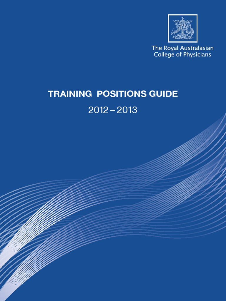 2012-2013 RACP Training Positions Guide | PDF | Internal Medicine ...