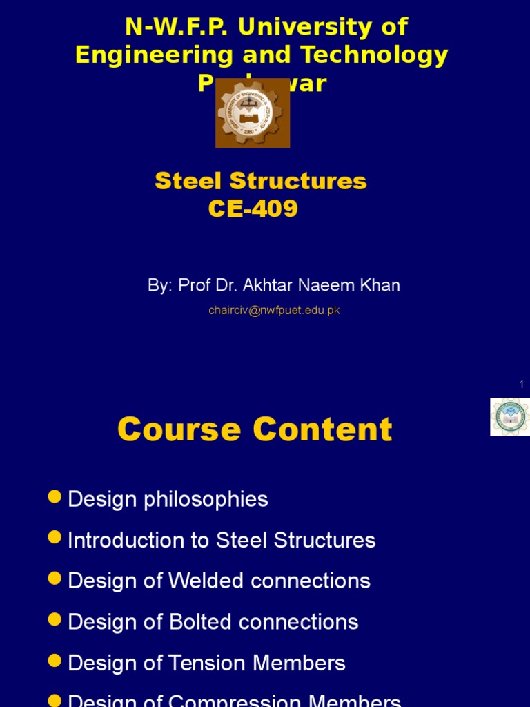 Lecture - 1 Steel Structures Design Philosophies | PDF | Structural ...