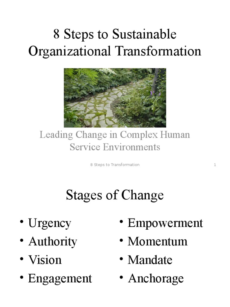 8 Steps to Transformation.ppt | Empowerment | Psychological Concepts