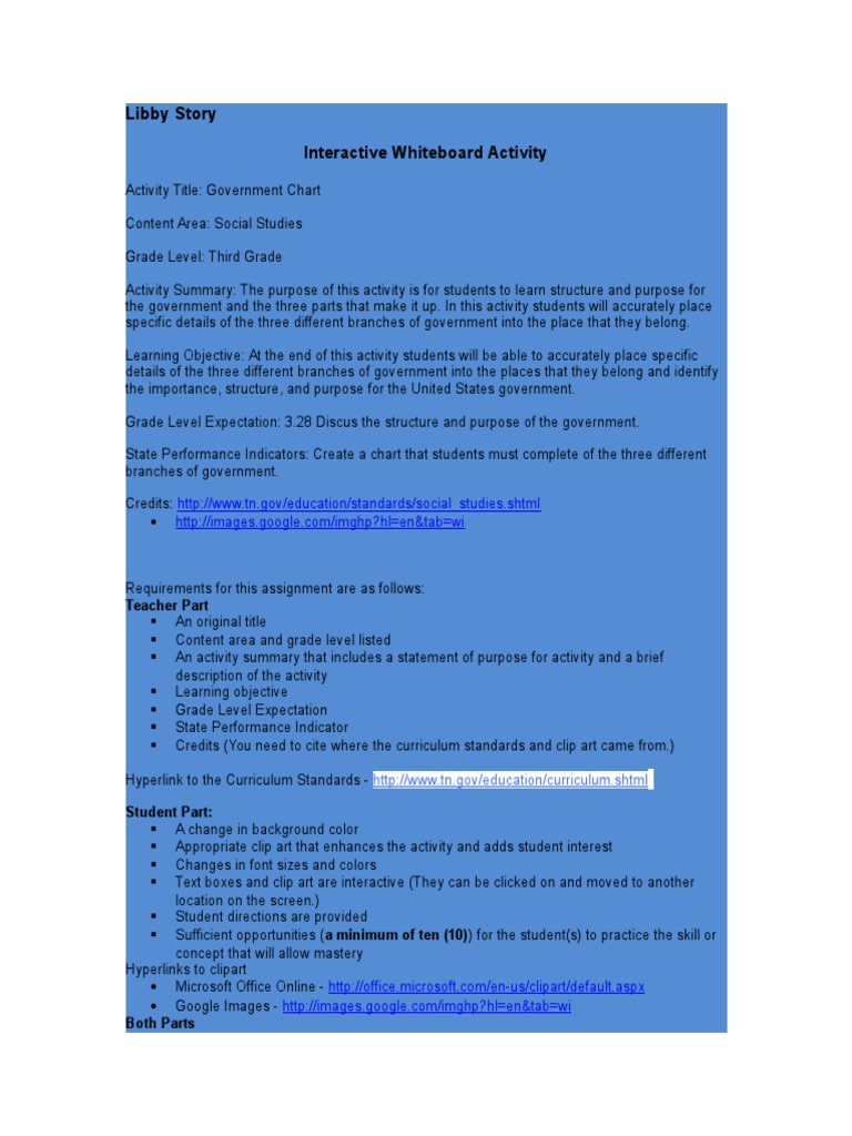 Interactive Whiteboard Activity | PDF | United States Congress ...