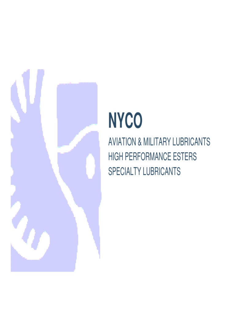 NYCO Lubricant | PDF | Lubricant | Aviation