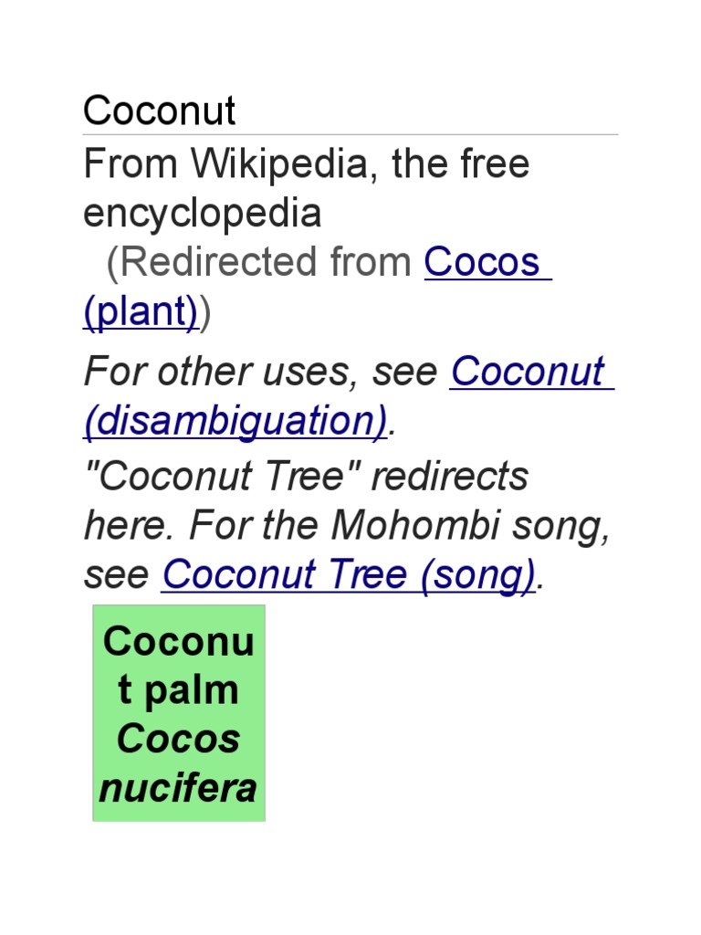 Coconut | PDF | Coconut | Oman