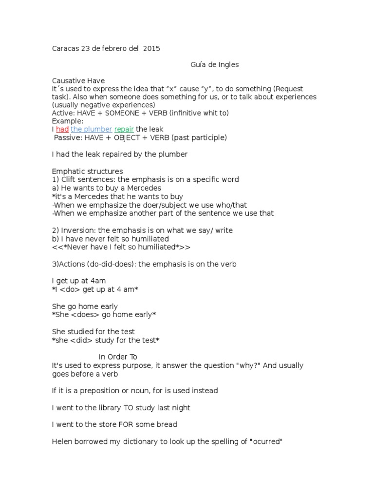 The Plumber: Repair | PDF | Verb | Linguistic Morphology