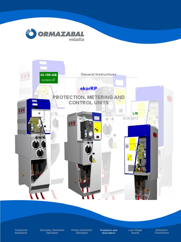EKOR_ORMAZABAL_Manual | Transformer | Relay