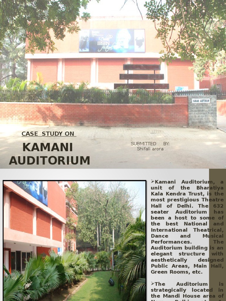 Kamani Auditorium Case Study | PDF | Business | Home & Garden