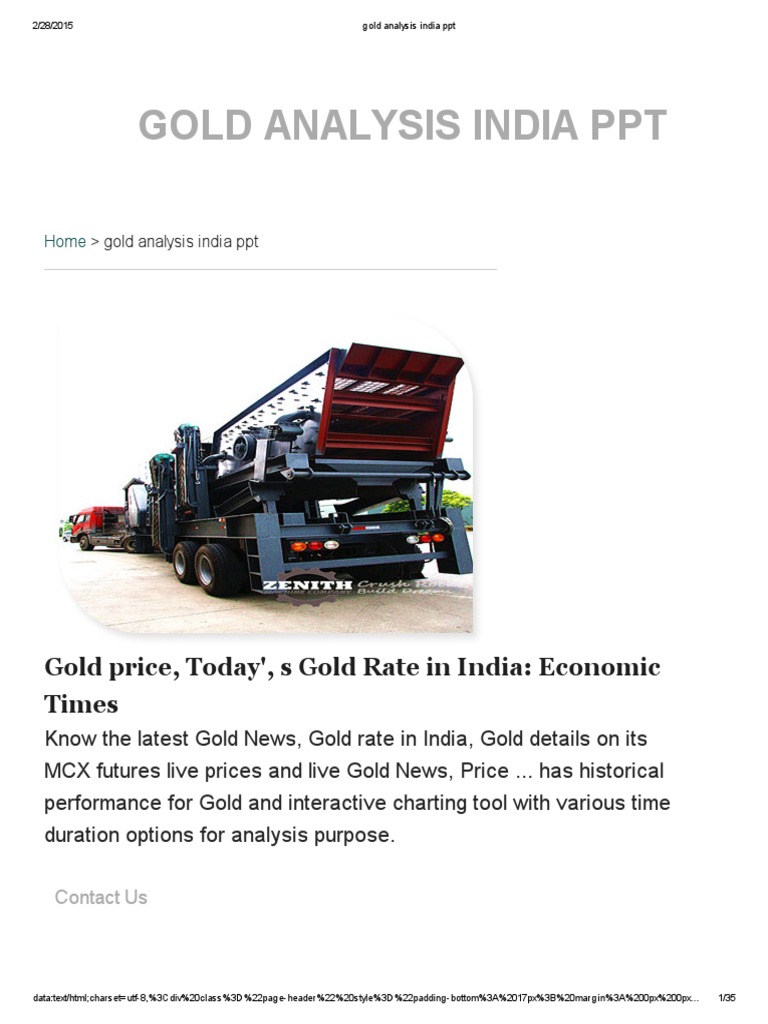 Gold Analysis India PDF | PDF | Gold As An Investment | Gold
