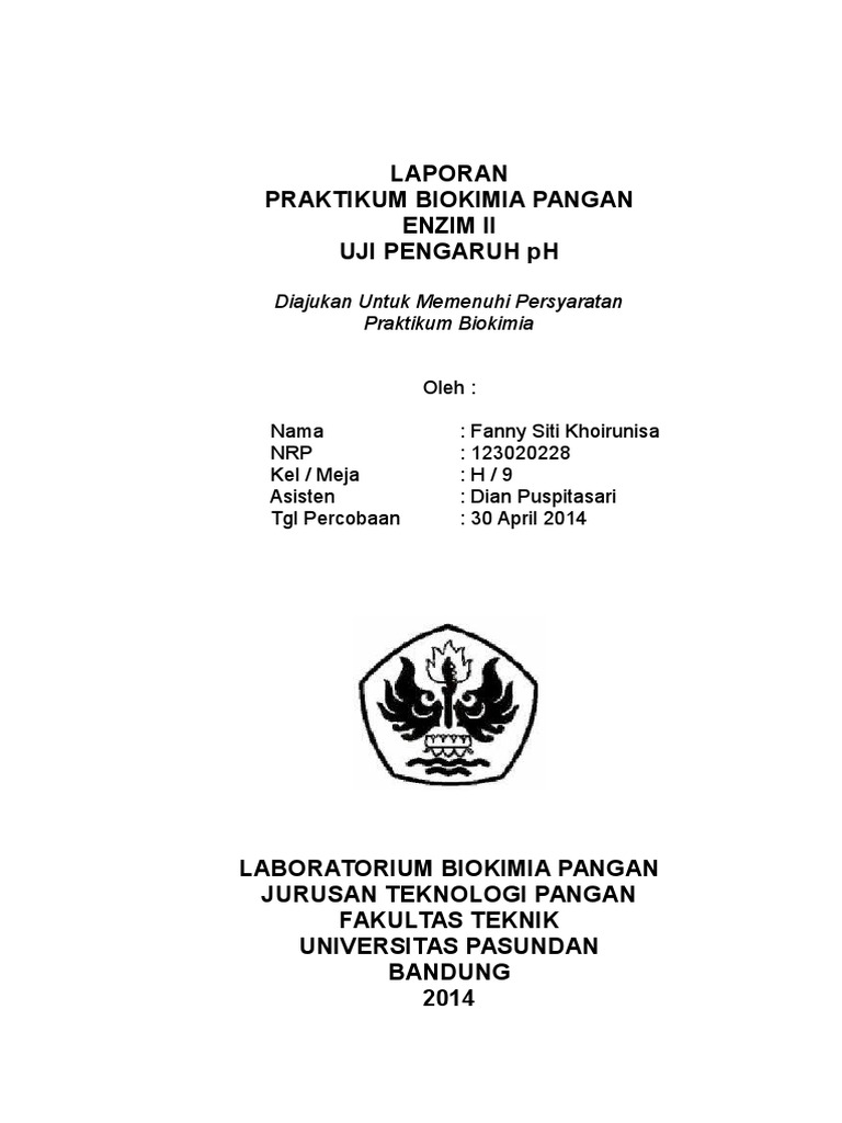 Laporan Biokimia Enzim 2 Uji Pengaruh PH | PDF | Kesehatan Holistik