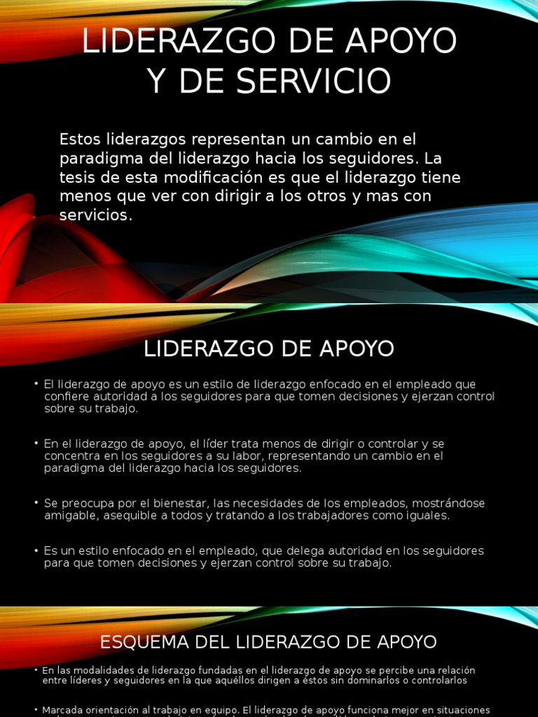 Liderazgo de Apoyo y de Servicio | PDF | Liderazgo | Desarrollo personal