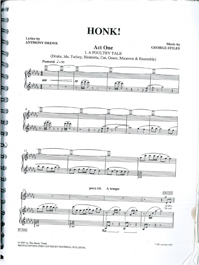 Honk! Our Show Version! (Use This One) | PDF