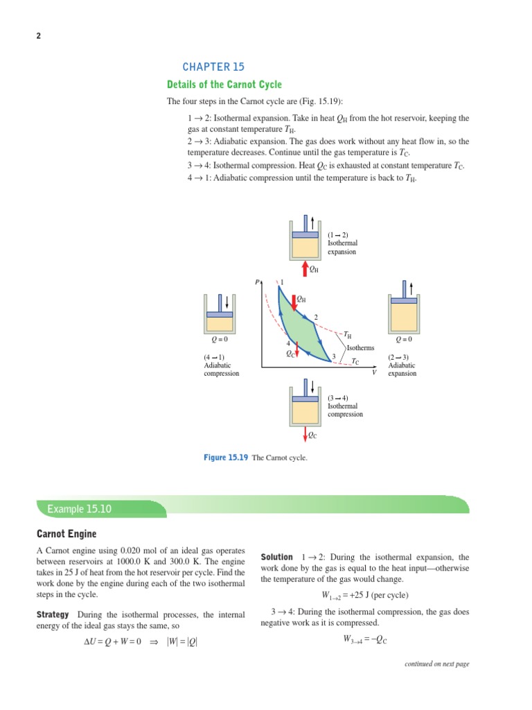 Carnot Cycle | PDF | Temperature | Heat