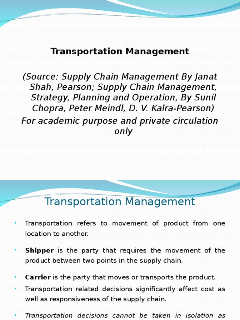 SCM Transport | PDF | Cargo | Containerization