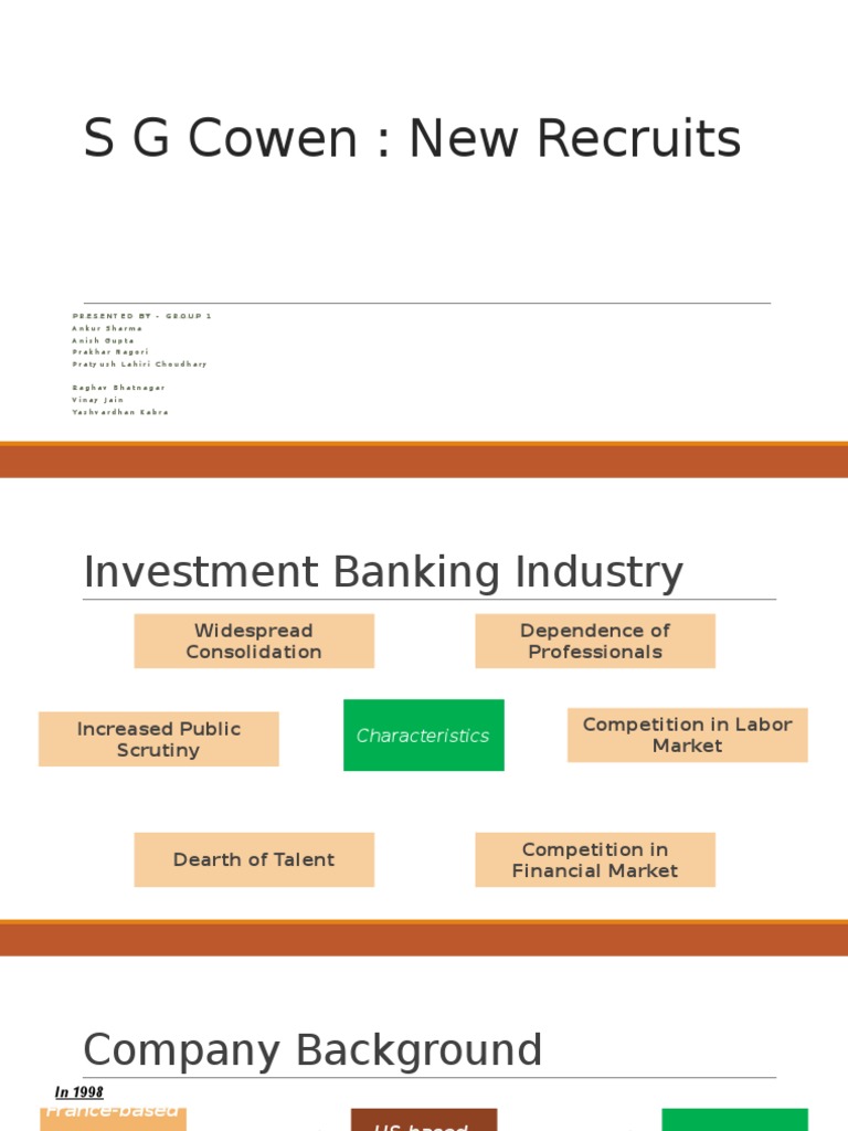 Group 1 - HRM - SG Cowen | PDF | Recruitment | Educational Assessment