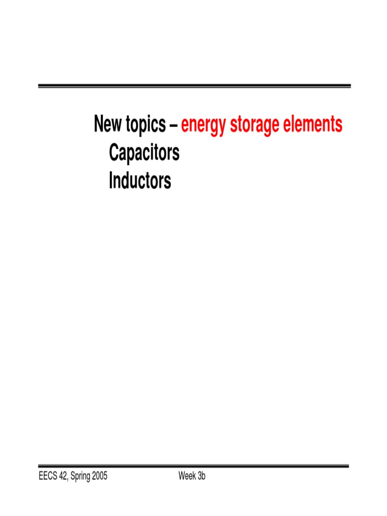 Energy Storage Elements: An Overview of Capacitors and Inductors | PDF ...