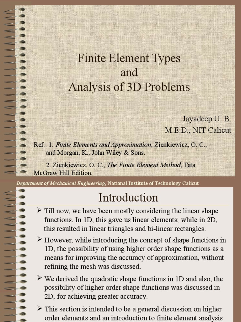CH11 Finite Element Types 3D FEM | PDF