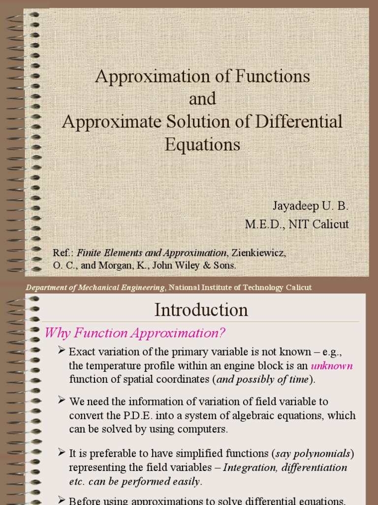 Ch04 Function Approximation Pdf Finite Element Method Equations