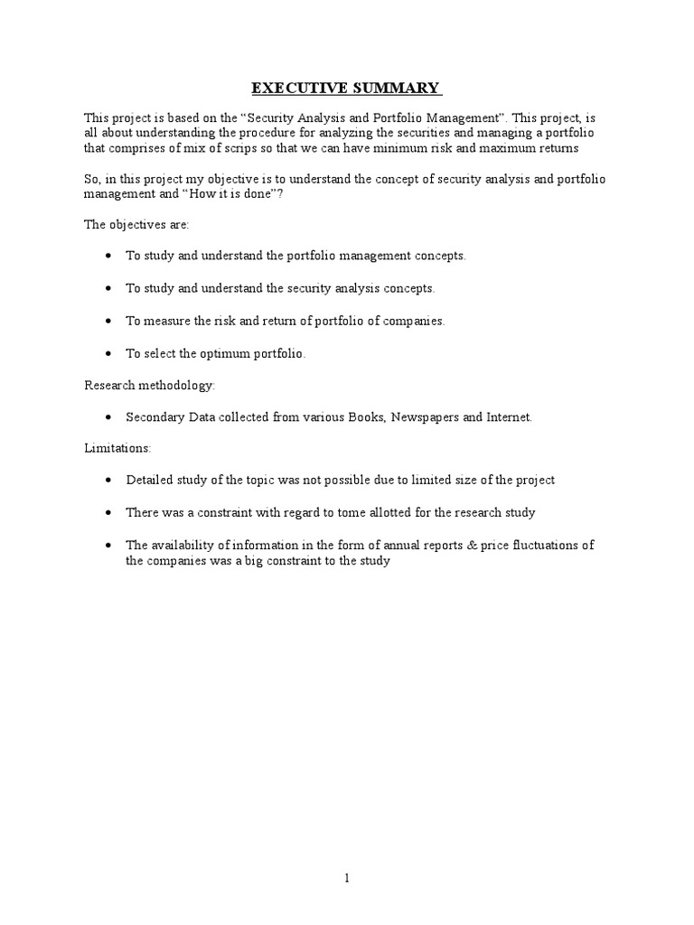 Security Analysis and Portfolio Management | PDF | Stocks | Securities ...