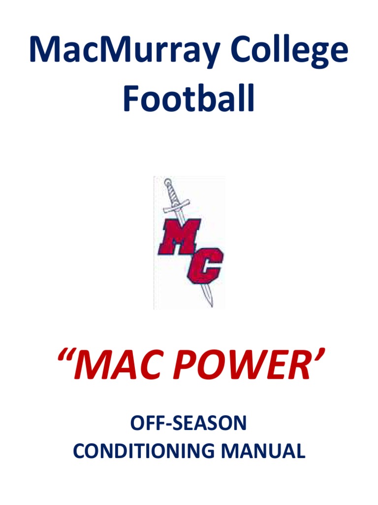 MacMurray Football Off-Season Manual | PDF | Dietary Supplements | Eating