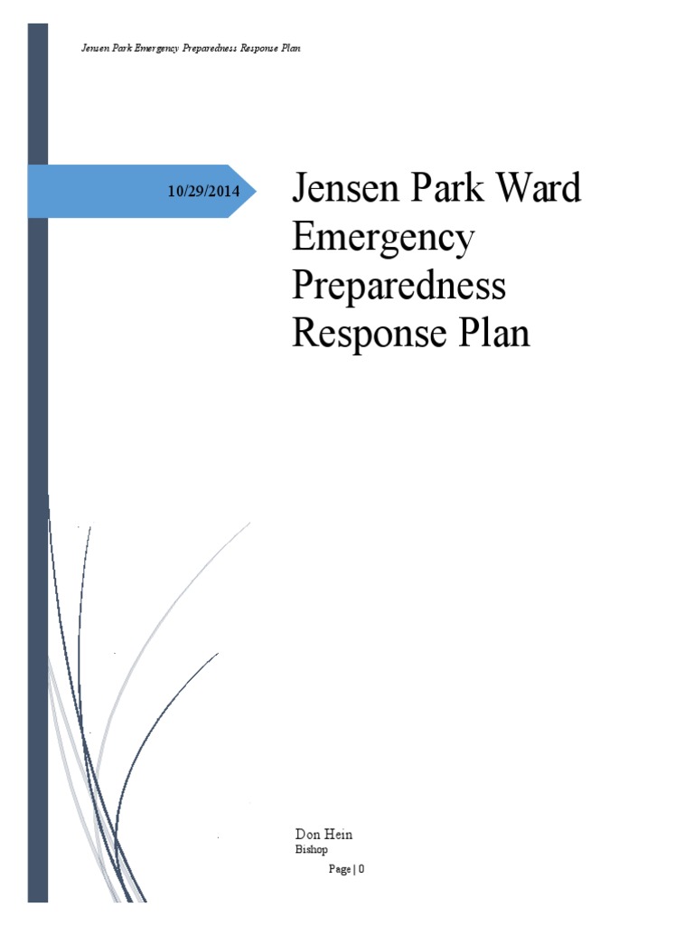 Jensen Park Ward Emergency Preparedness Response Plan | Download Free ...