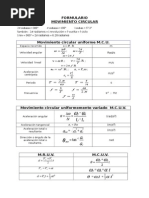 Formulas de Mcu - Fisicafff | PDF