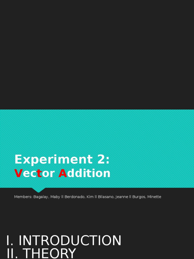 Experiment 2: Vector Addition | PDF | Distance | Euclidean Vector
