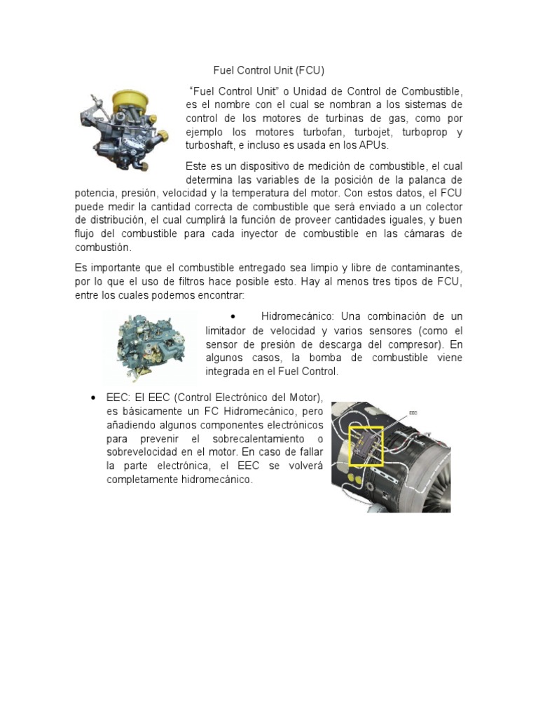 Fuel Control Unit | PDF | Motor a reacción | Ingeniería mecánica