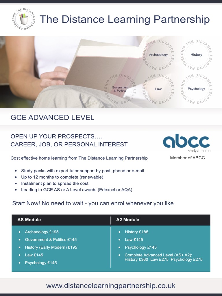 The Distance Learning Partnership: Gce Advanced Level | PDF | Gce ...