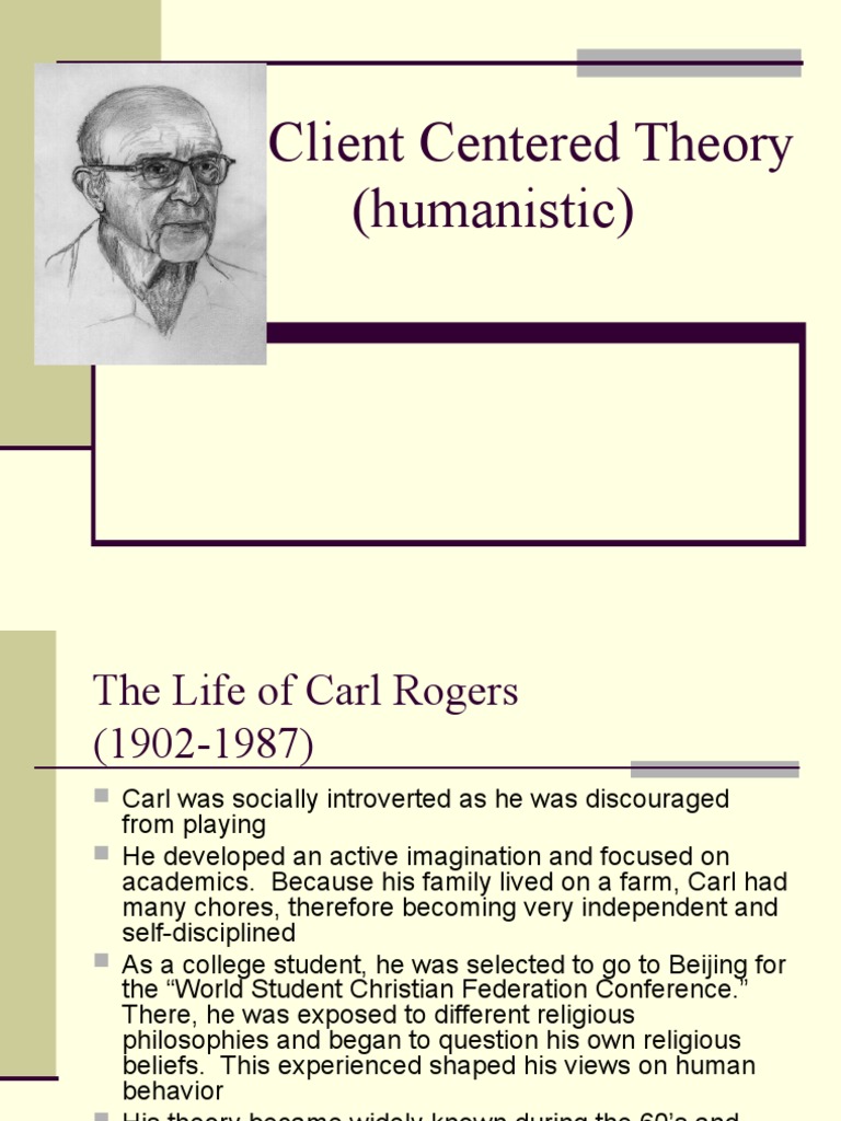 Client Centered Theory | PDF | Humanistic Psychology | Psychotherapy