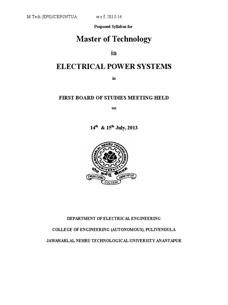 M.tech (Electrical Power Systems) | PDF | Power Inverter | Photovoltaics