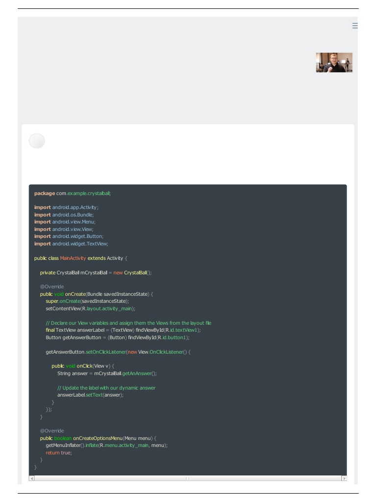Android Crystal Ball App Layout | PDF | Graphical User Interfaces | Android (Operating System)