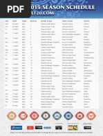 IPL 2025 Match Schedule Overview | PDF | Sports | Cricket Competitions