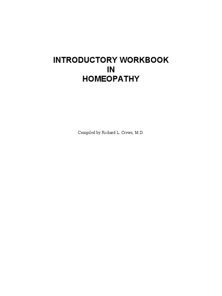 Homeopathy Workbook | PDF | Homeopathy | Emotions