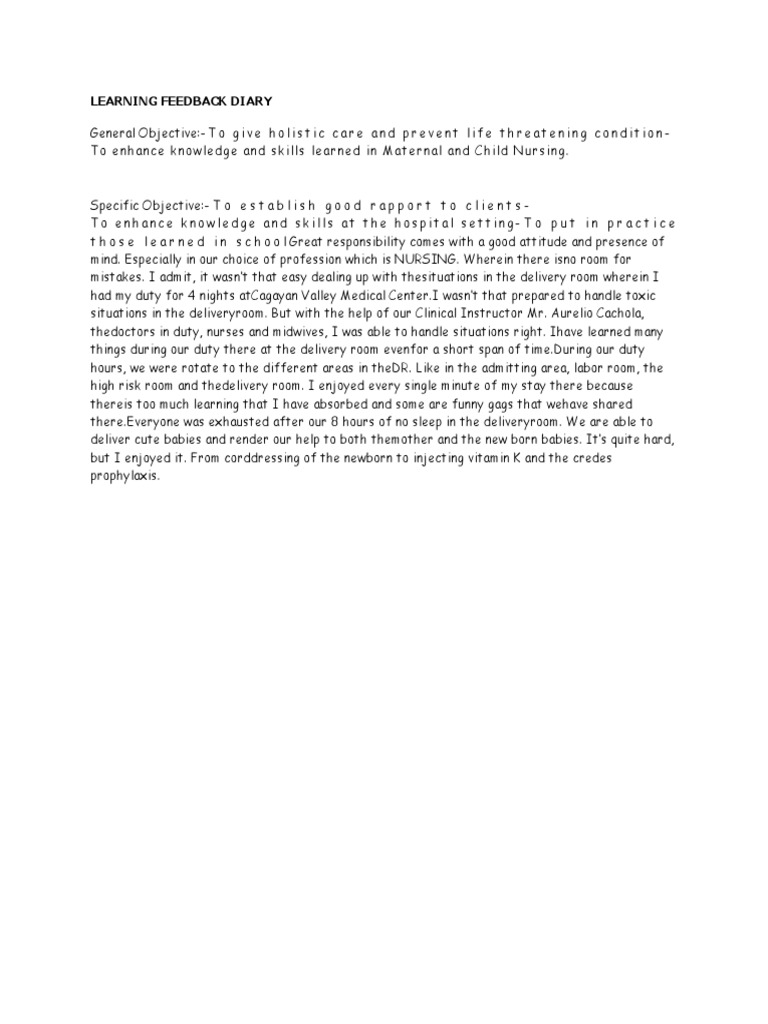LEARNING FEEDBACK DIARY.docx