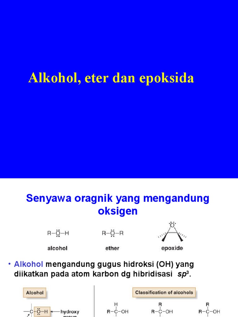 Alkohol Eter Epoksida | PDF | Ether | Alcohol