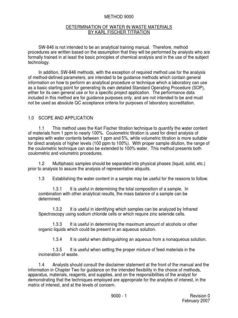 Astm D4377 Karl Fisher | PDF | Iodine | Titration