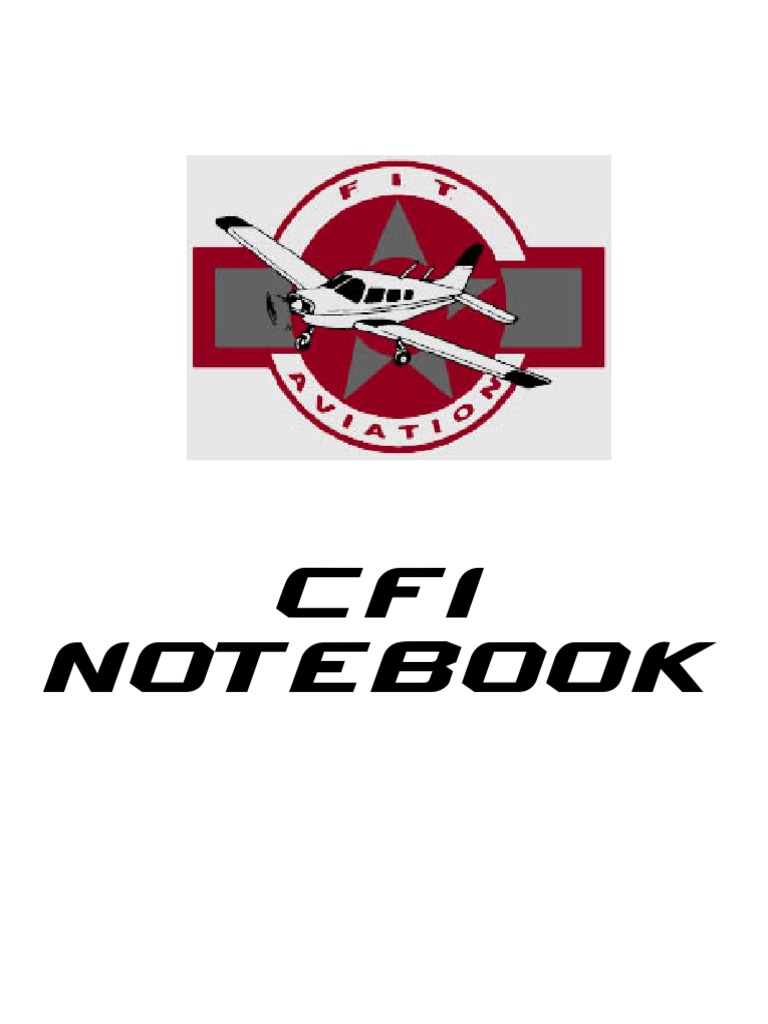 CFI Notebook: Flight Instruction Guide | PDF | Risk Management | Flight ...