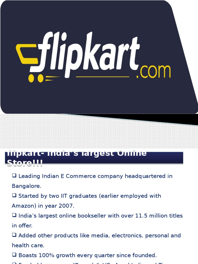 Flipkart Final Presentation | PDF | Online Shopping | Amazon.Com