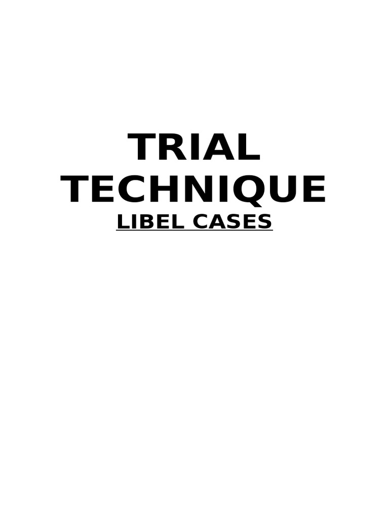 Libel Cases | PDF | Defamation | Prosecutor