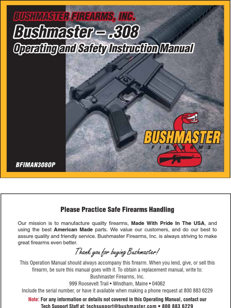 Please Practice Safe Firearms Handling: Model: Serial Number: Purchased ...
