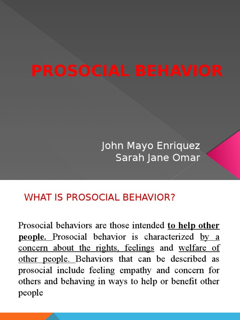 Prosocial Behavior | Empathy | Altruism