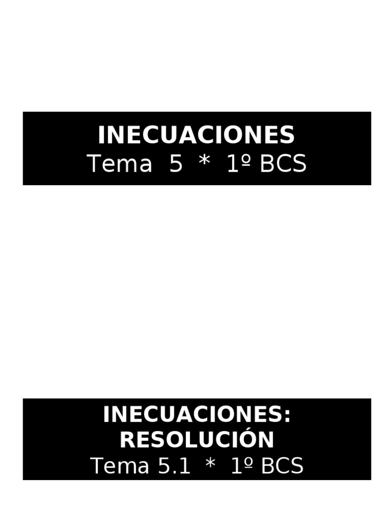 Desigualdades e Inecuaciones | PDF | Desigualdad (Matemáticas) | Álgebra abstracta