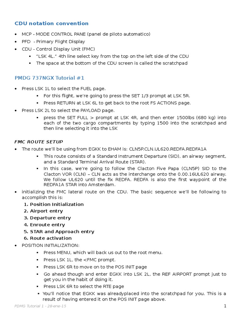 CDU Tutorial Steps | PDF | Transponder (Aeronautics) | Takeoff