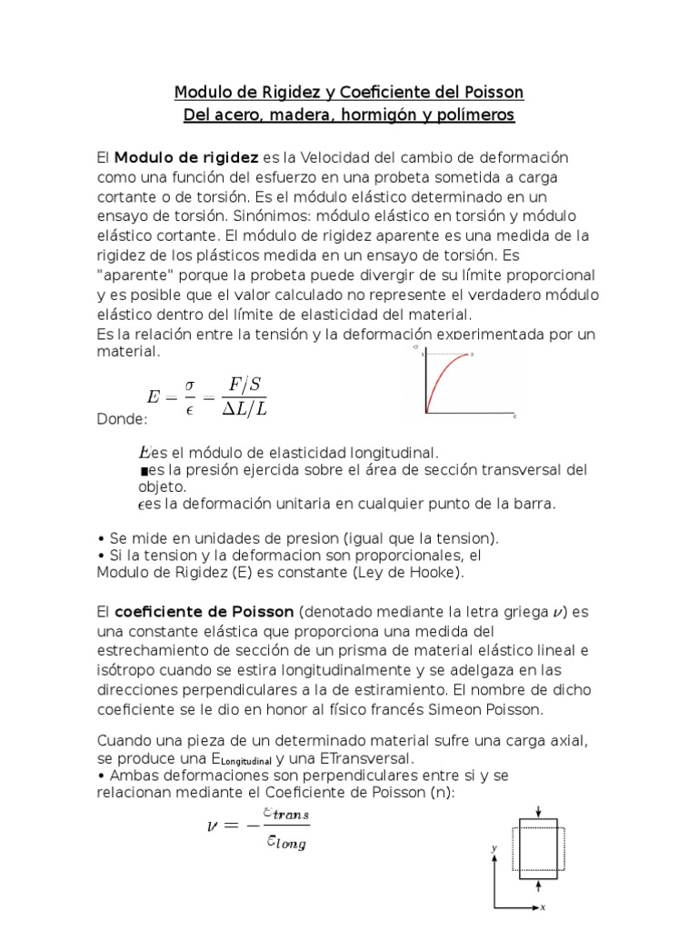 Modulo de Rigidez | PDF | Rigidez | Elasticidad (Física)